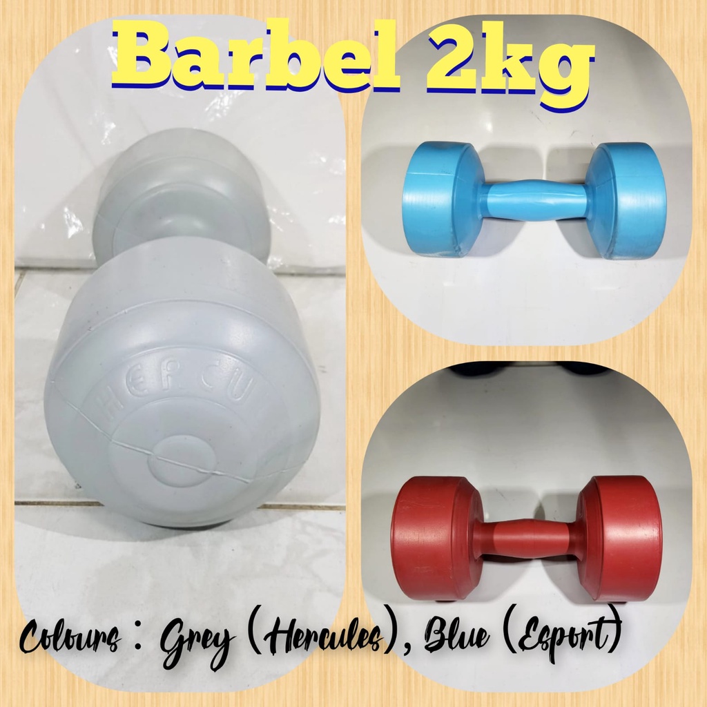 Jual Barbel Plastic Warna Hercules Esport / Dumbell / Dum bel Plastic ...