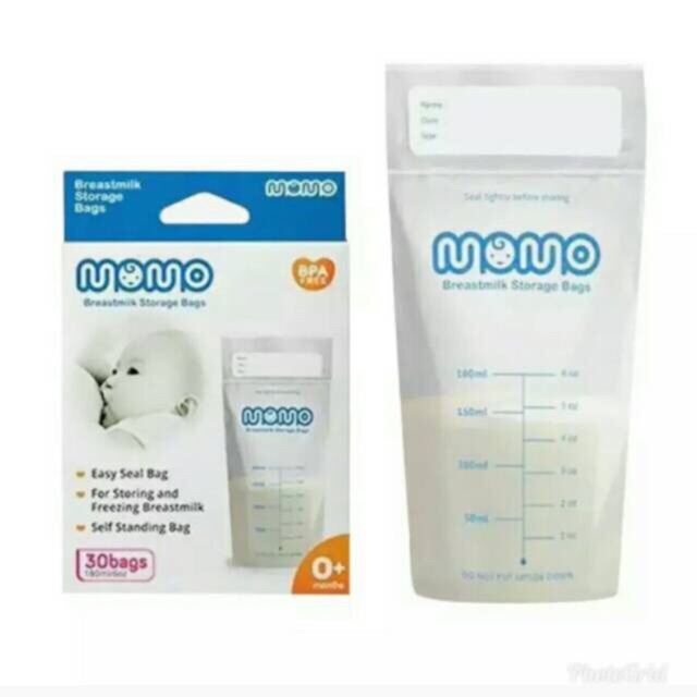 Jual MOMO BREAST MILK STORAGE CLASSIC BAGS ISI 30ml @180ml | Shopee ...