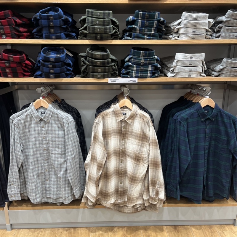Jual kemeja flanel kotak uniqlo cowok new arrival | Shopee Indonesia