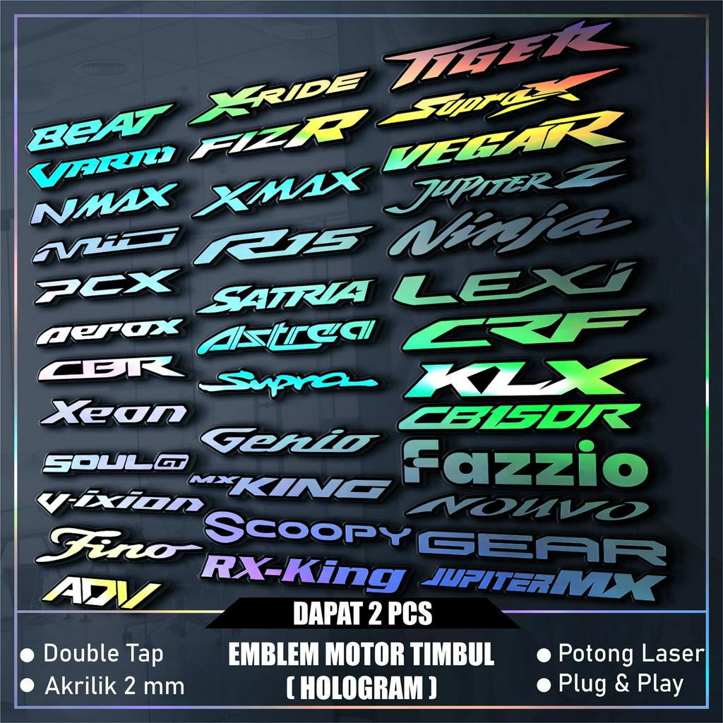 Jual Emblem Motor Hologram Emblem TIMBUL Akrilik 2mm + Doubel Tape Foam ...