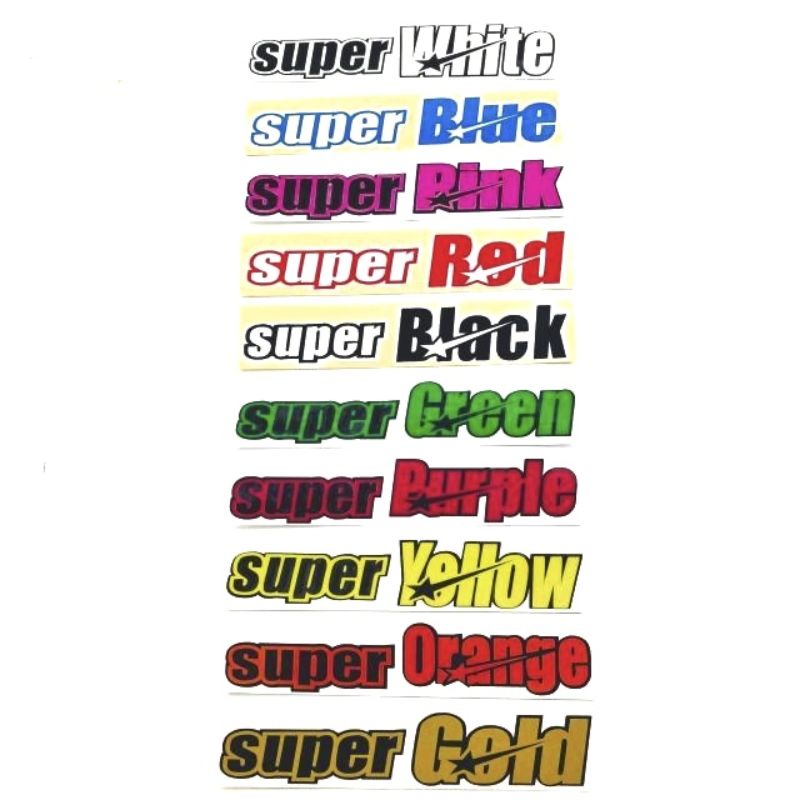 Jual sticker cutting super red, super blue, super black,super white dll ...
