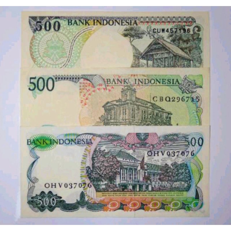 Jual uang 500 set beda tahun original 1992-1988-1982 | Shopee Indonesia