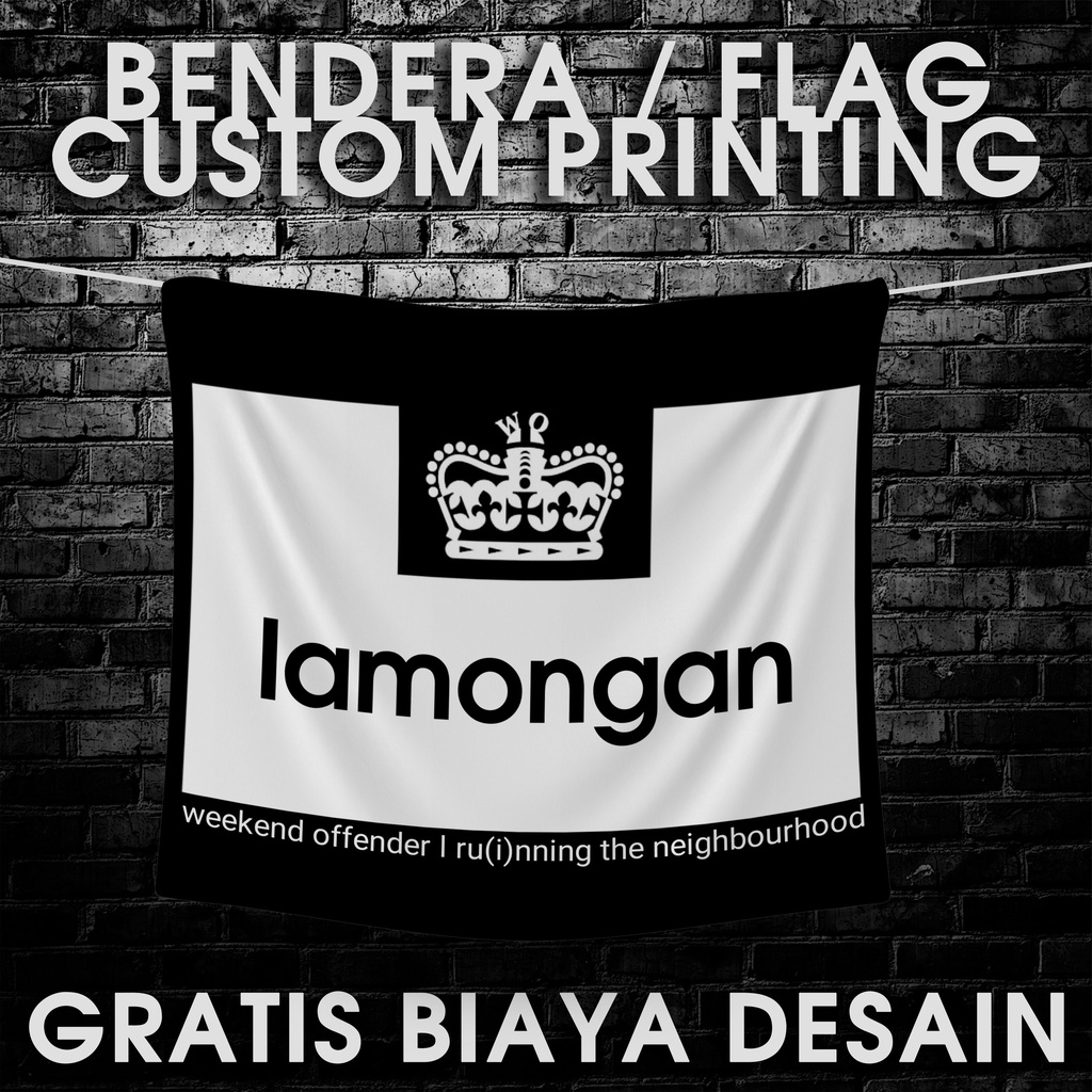 Jual FLAG | BENDERA CUSTOM PRINTING DESAIN BEBAS | Shopee Indonesia
