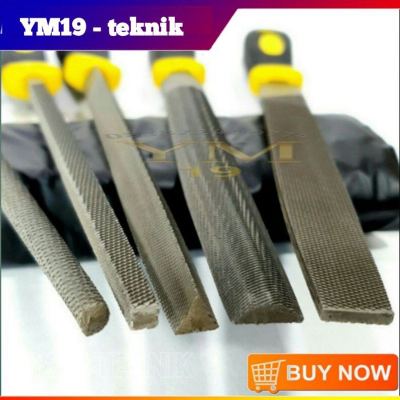 Jual Kikir Besi Set 5 Pcs Kikir Plat bulat cekung persegi kotak 5 type ...