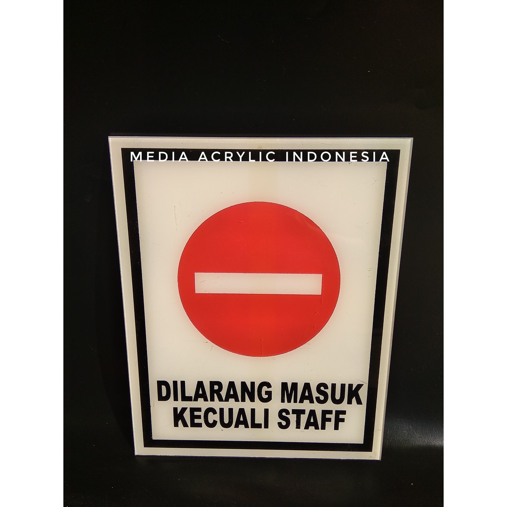 Jual Akrilik RAMBU / SIGN DILARANG MASUK | Shopee Indonesia