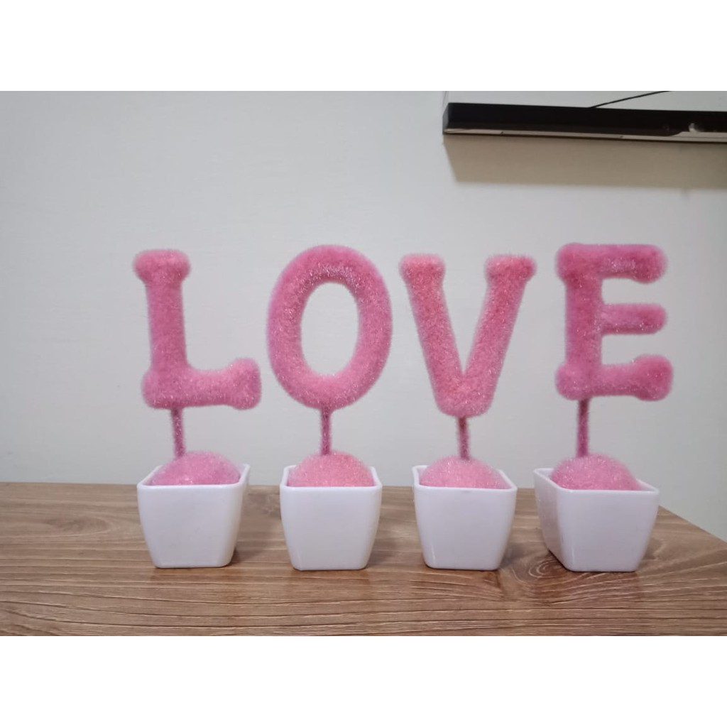 Jual Pajangan 1set Tulisan HOME/LOVE Pajangan Dekorasi Artifisial 1KG ...