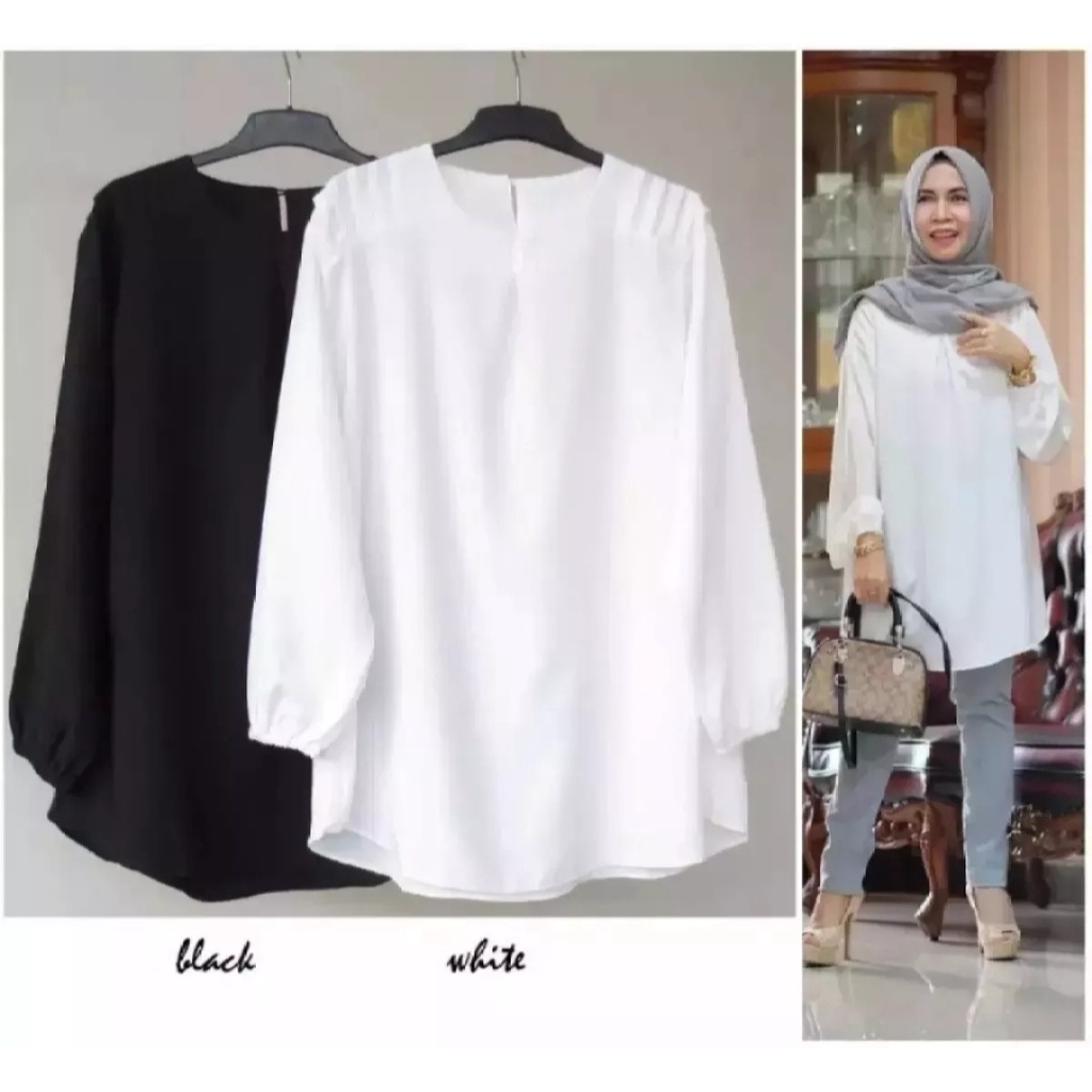 Jual ATASAN SALMA BLOUSE / JUMBO XXXL LD 130 CM / BAJU WANITA JUMBO / REMPEL BAHU / XXXL / BAJU ...