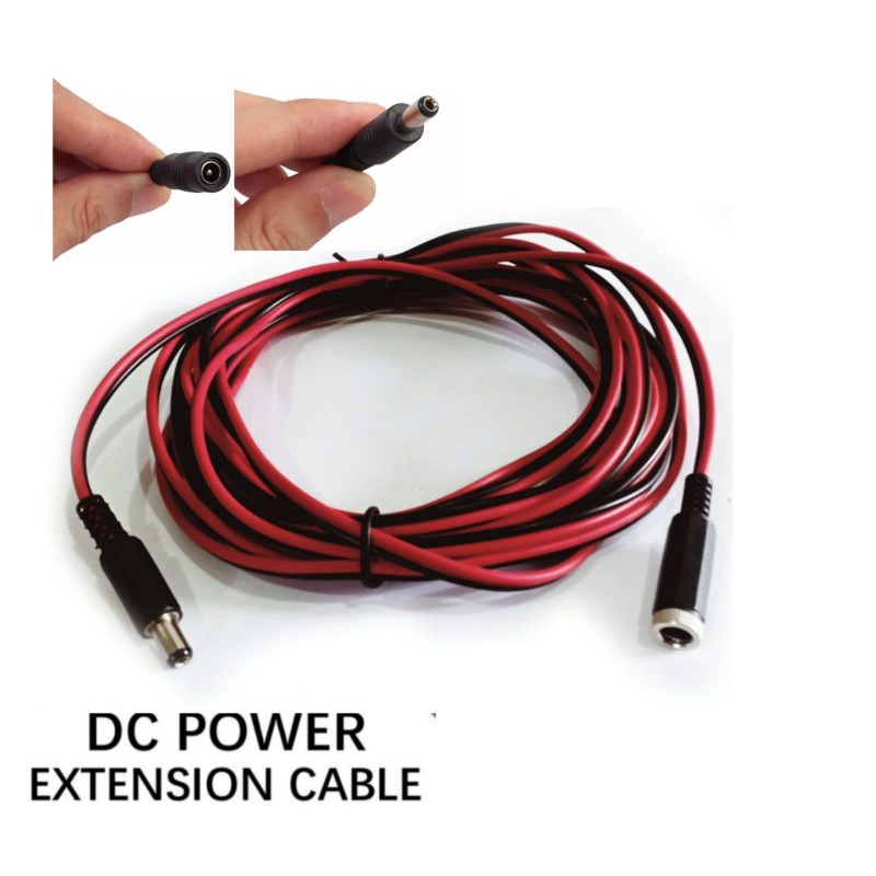Jual sambungan dc extension kabel male female 2.1mm 2.5mm x 5.5mm power ...