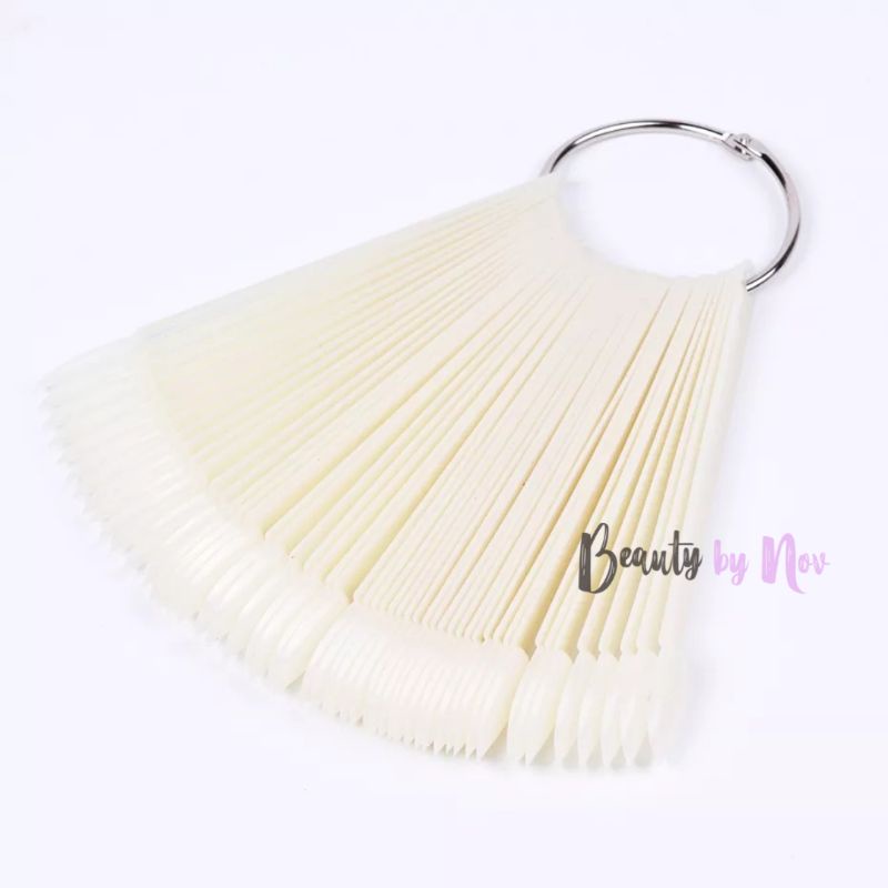 Jual 50 PCS FAN NAIL DISPLAY Chart Kuku Palsu Sample Polish Kutek ...