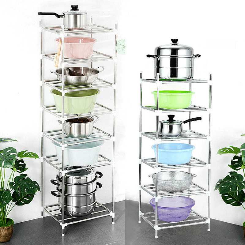 Jual Rak Tingkat Dapur Kitchen Storage Rack 4 Layer Etalase Kitcen Rack ...