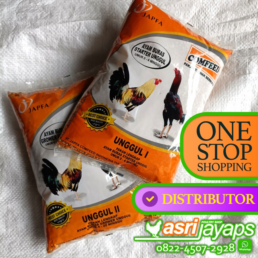 Jual Pakan Ayam/Pur Ayam UNGGUL 1 / UNGGUL 2 Protein Tinggi Japfa ...
