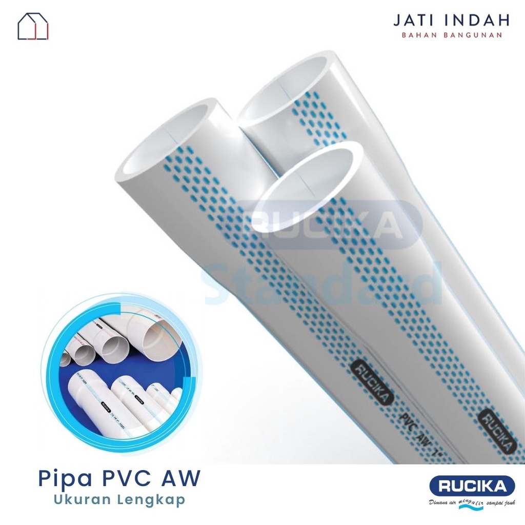 Jual RUCIKA AW Pipa PVC Paralon / Pralon Ukuran Lengkap (3 sampai 6 ...