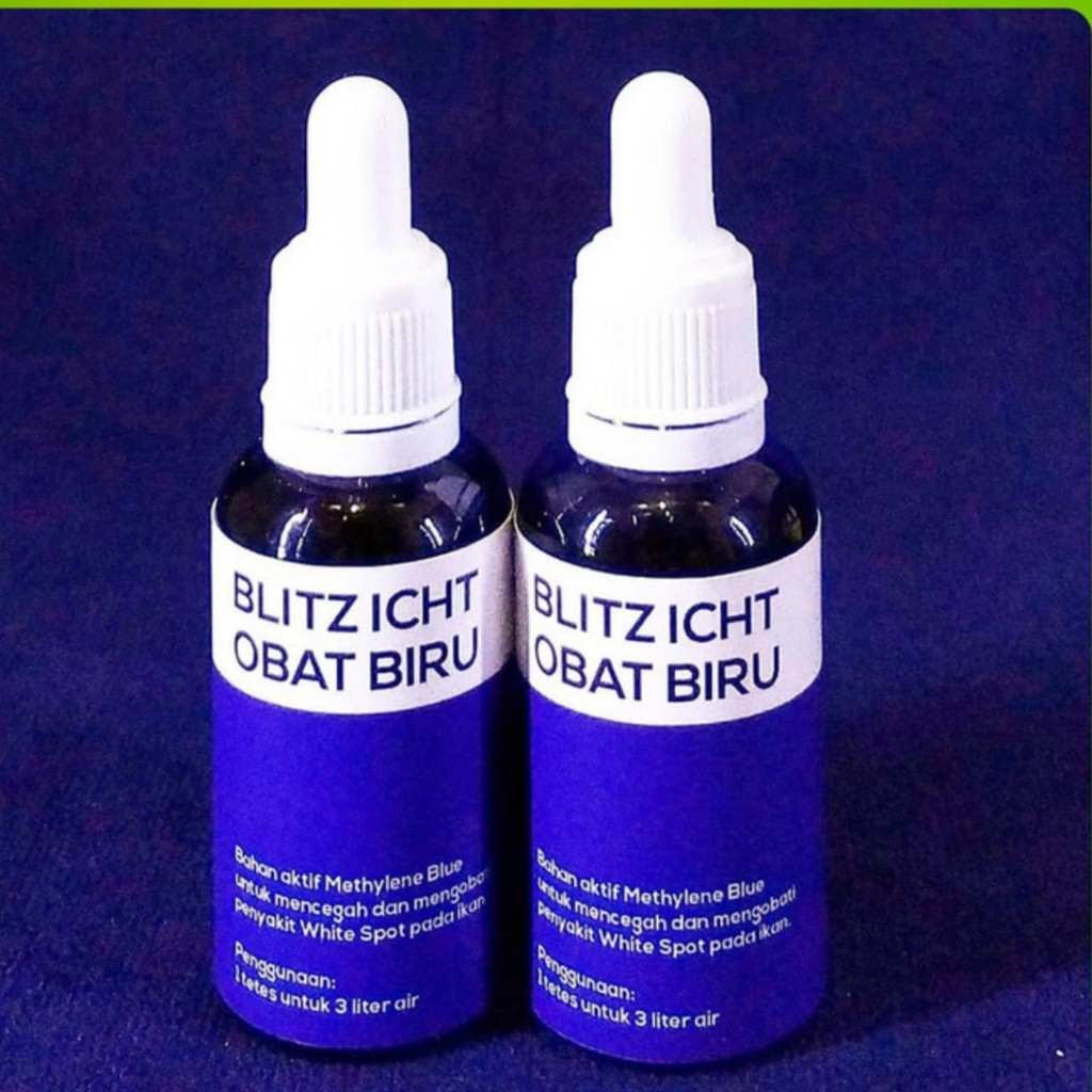 Jual OBAT BIRU IKAN CUPANG / BLITZ ICHT / METHYLENE BLUE 30ML | Shopee ...