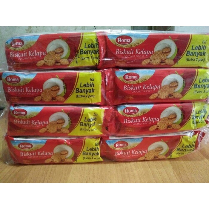 Jual Roma Kelapa Renteng 10x36gr barcode 8996001301111 | Shopee Indonesia