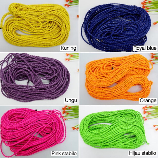 Jual Tali kulit kepang bulat 2mm (20 yard) | Shopee Indonesia