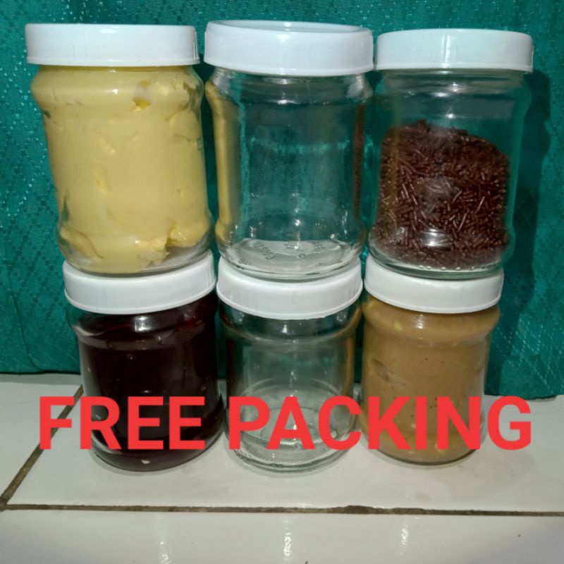 Jual botol kaca jar, botol selai 250gram, 200ml | Shopee Indonesia