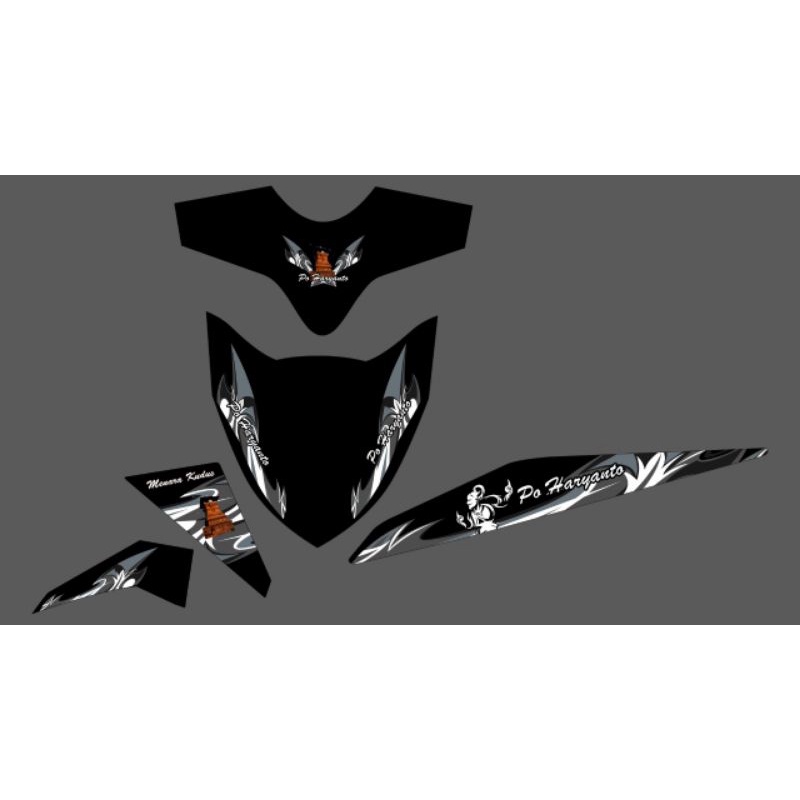 Jual striping sticker livery bus po haryanto beat fi transparan custame ...