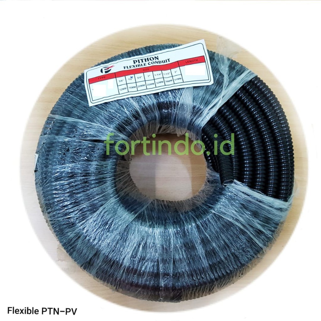 Jual Flexibel Metal Conduit FLEXPV 1-1/2" PTN-40 PVC COATED PITHON FORT | Shopee Indonesia