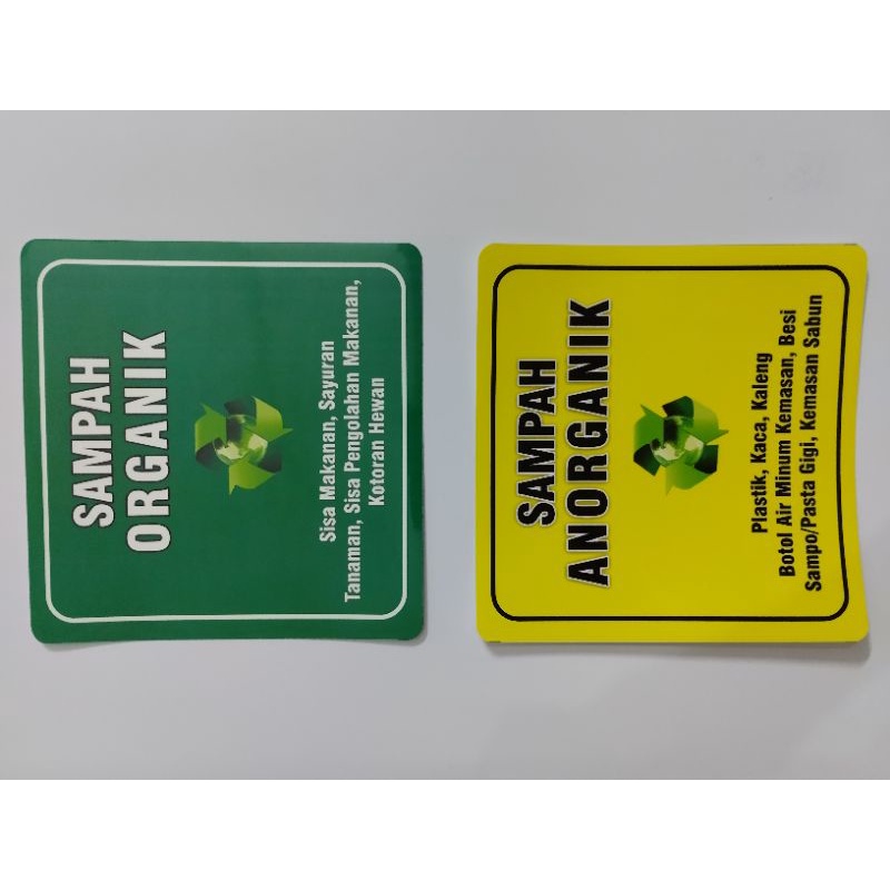 Jual Stiker Sampah Organik dan Stiker Sampah Non Organik | Shopee Indonesia