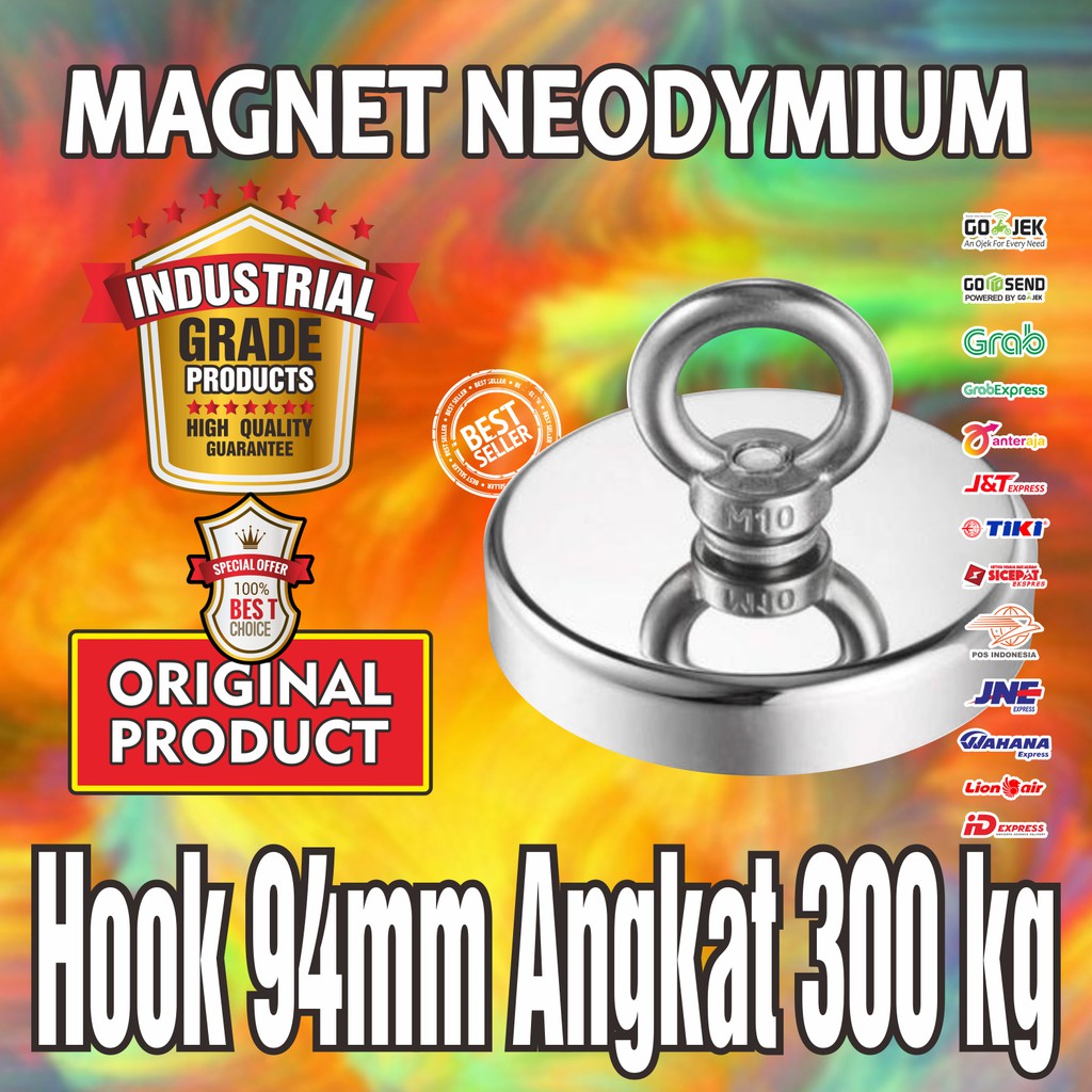 Jual MAGNET FISHING DIAMETER 94mm BISA ANGKAT BEBAN 300 Kg | Shopee ...