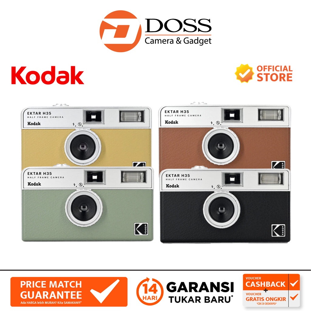 Jual Kodak Ektar H35 Half Frame Film Camera Kodak H-35 | Shopee Indonesia