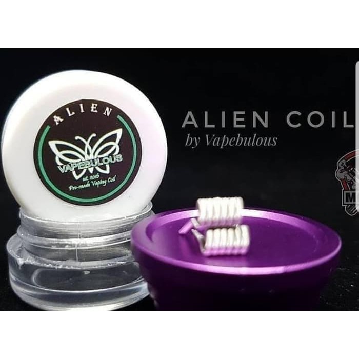 Jual VAPEBULOUS ALIEN COIL PREBUILD FOR ATOMIZER VAPORIZER VAPE ...