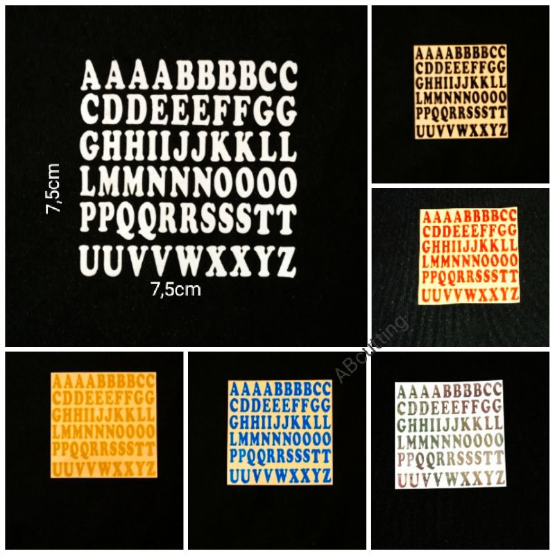 Jual STICKER ABJAD STICKER HURUF CUTTING STICKER MOTOR | Shopee Indonesia