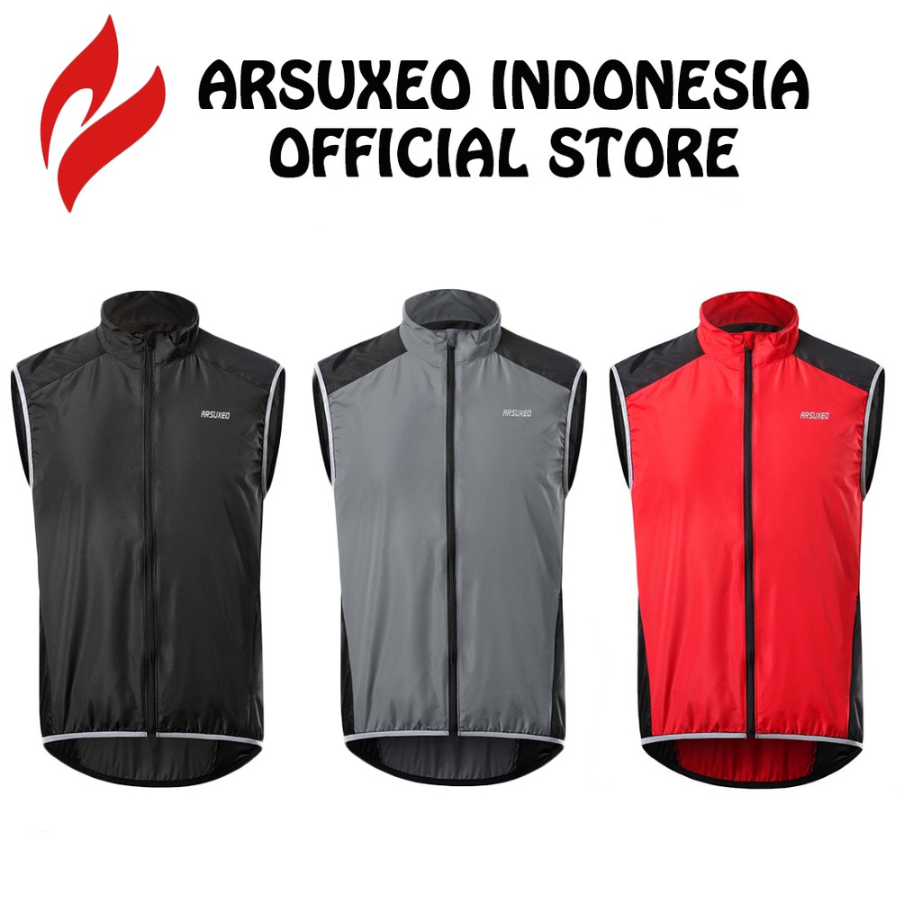 Jual Vest Rompi Sepeda Waterproof Pria Wanita Roadbike MTB / ARSUXEO ...