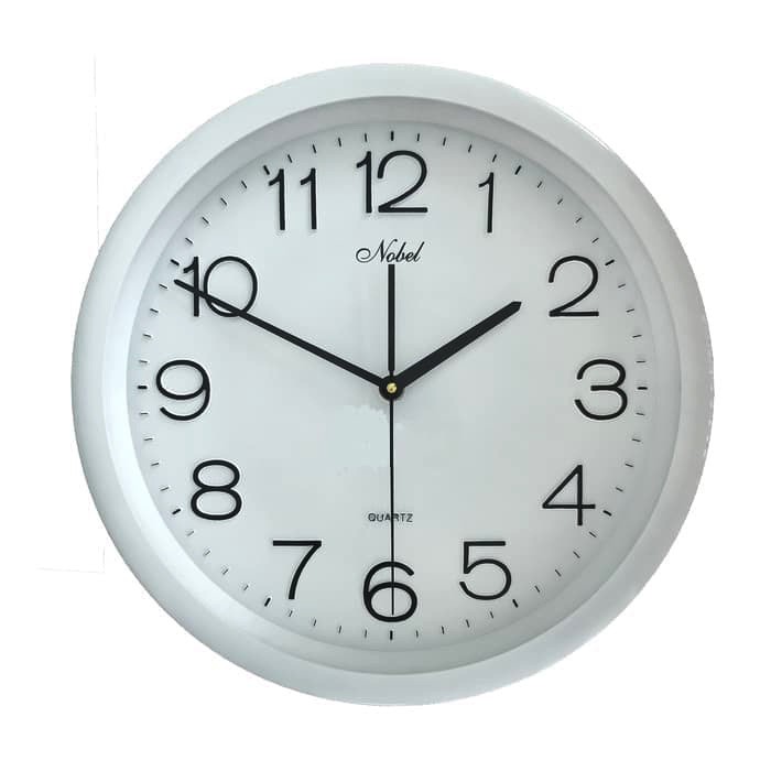 Jual Jam Dinding Nobel Putih Polos Ukuran Diameter Besar 36 Cm Rumah ...