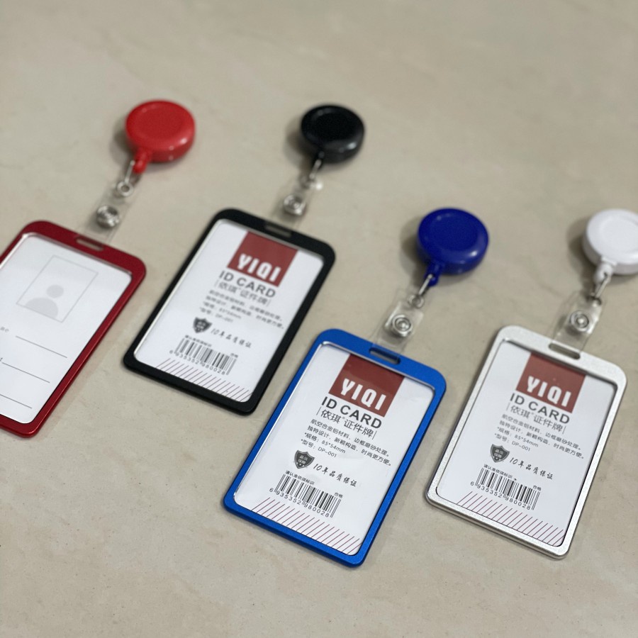 Jual Tempat Id card name tag Casing ID Card Case Alumunium Besi Dengan ...