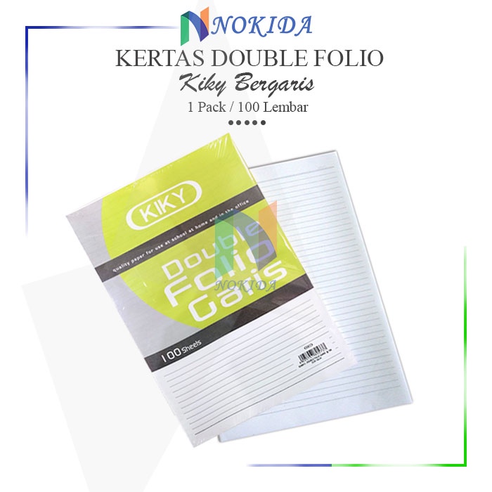 Jual Nokida Kertas Folio Bergaris Kiky [100 Sheets] / Kertas Polio Kiki ...