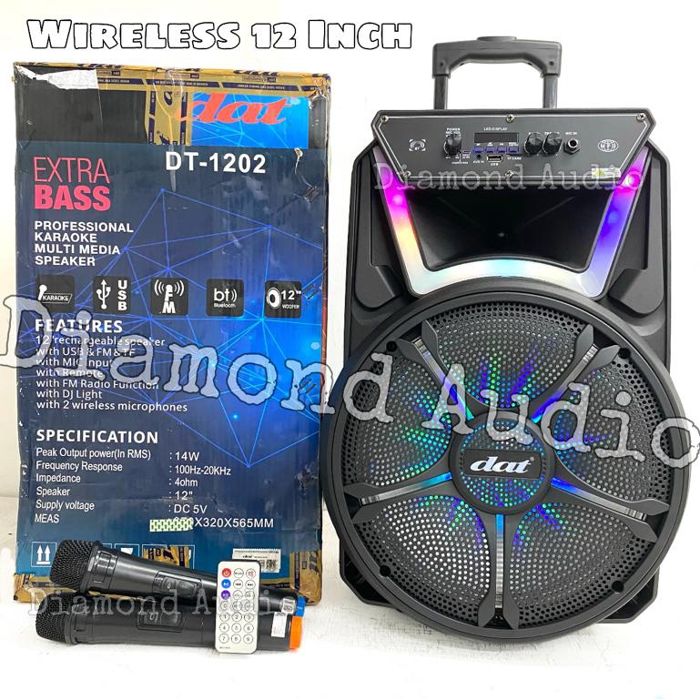 Jual Speaker Portable Wireless Dat Dt1202 12 Inch Usb Bluetooth ...