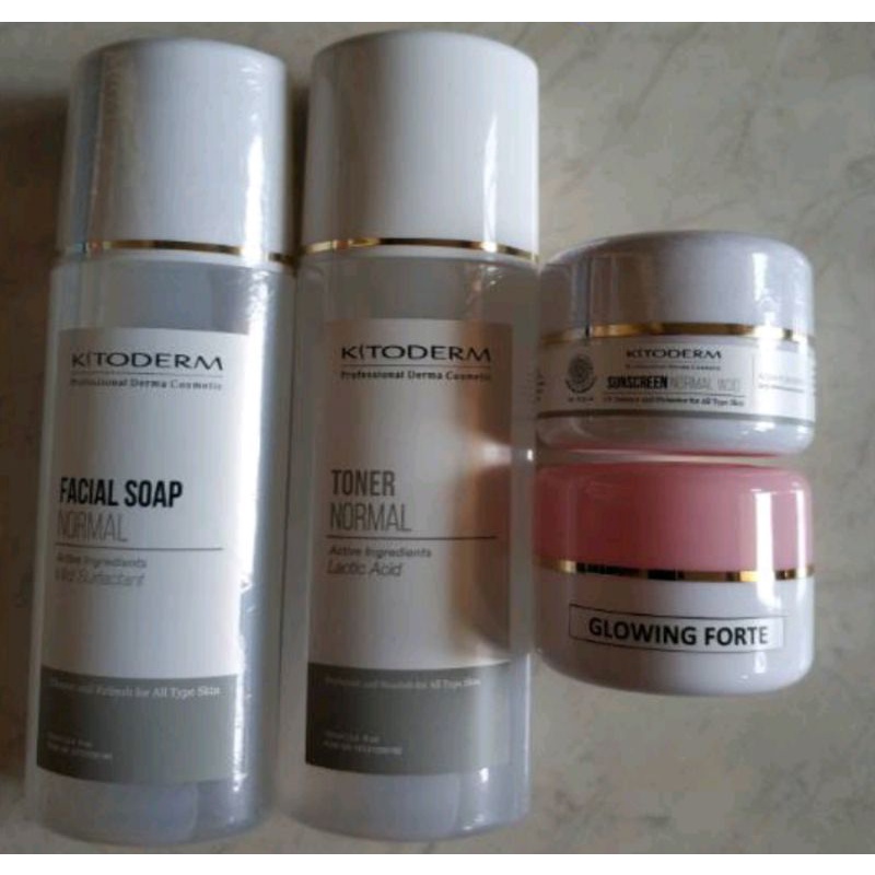 Jual paket kitoderm glowing forte | untuk flek ringan/berat /pemutih ...