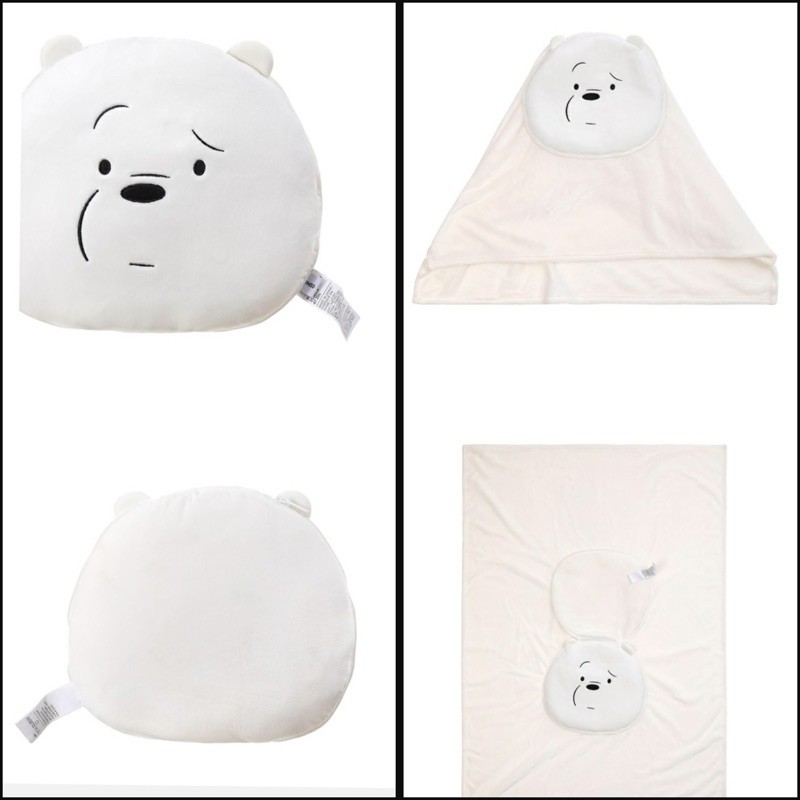Jual MINISO X WE BARE BEARS! marvel & Wbb kids blanket with hoodie ...
