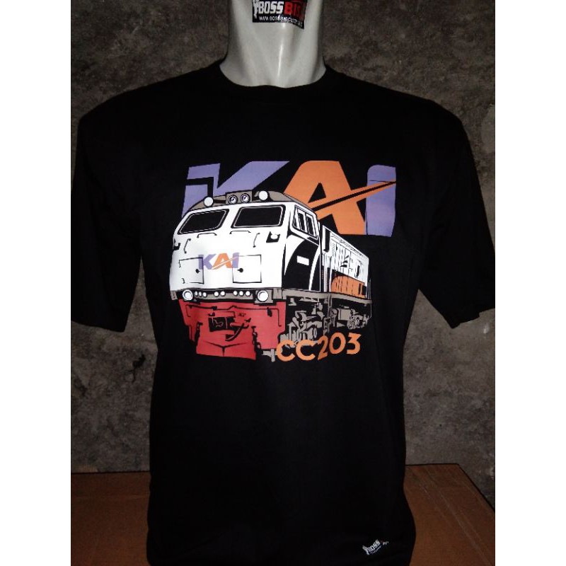 Jual KAOS Railfans GRATIS STIKER kaos kereta api kaos lokomotif CC203 ...