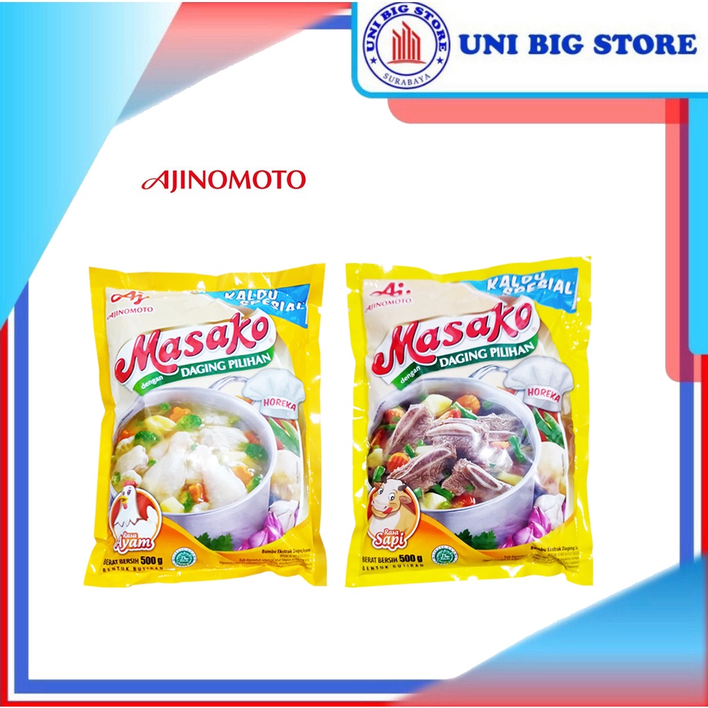 Jual Masako Bubuk Kaldu Penyedap Rasa Ayam & Sapi 500 gr Chicken & Beef ...