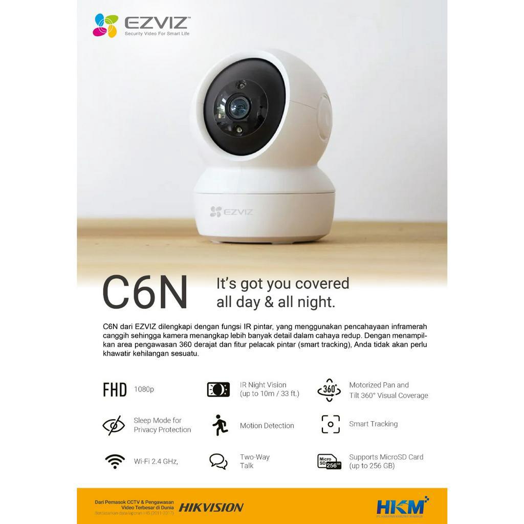 Jual Ezviz C6N 2MP Smart Wifi Pan Tilt IP Camera CCTV Indoor 1080p ...