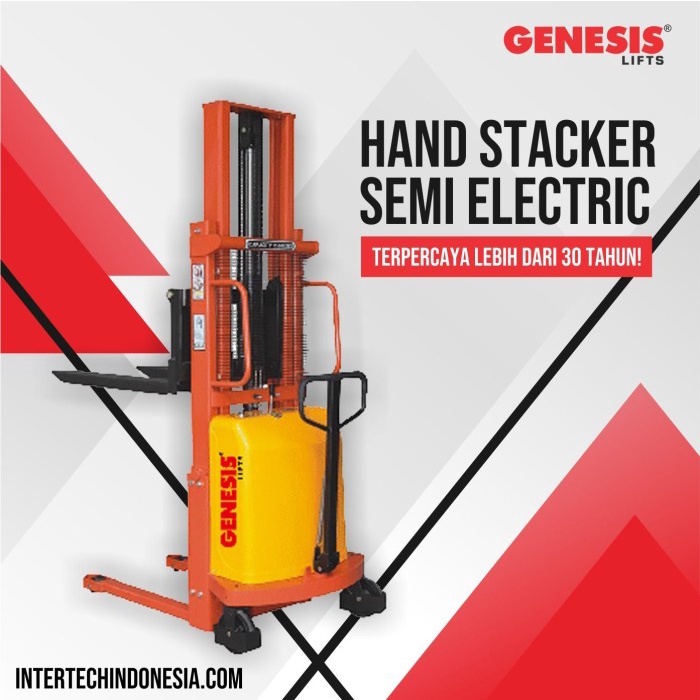 Jual GENESIS HAND STACKER SEMI ELECTRIC HAND LIFT 1 TON x 3M GENESIS ...
