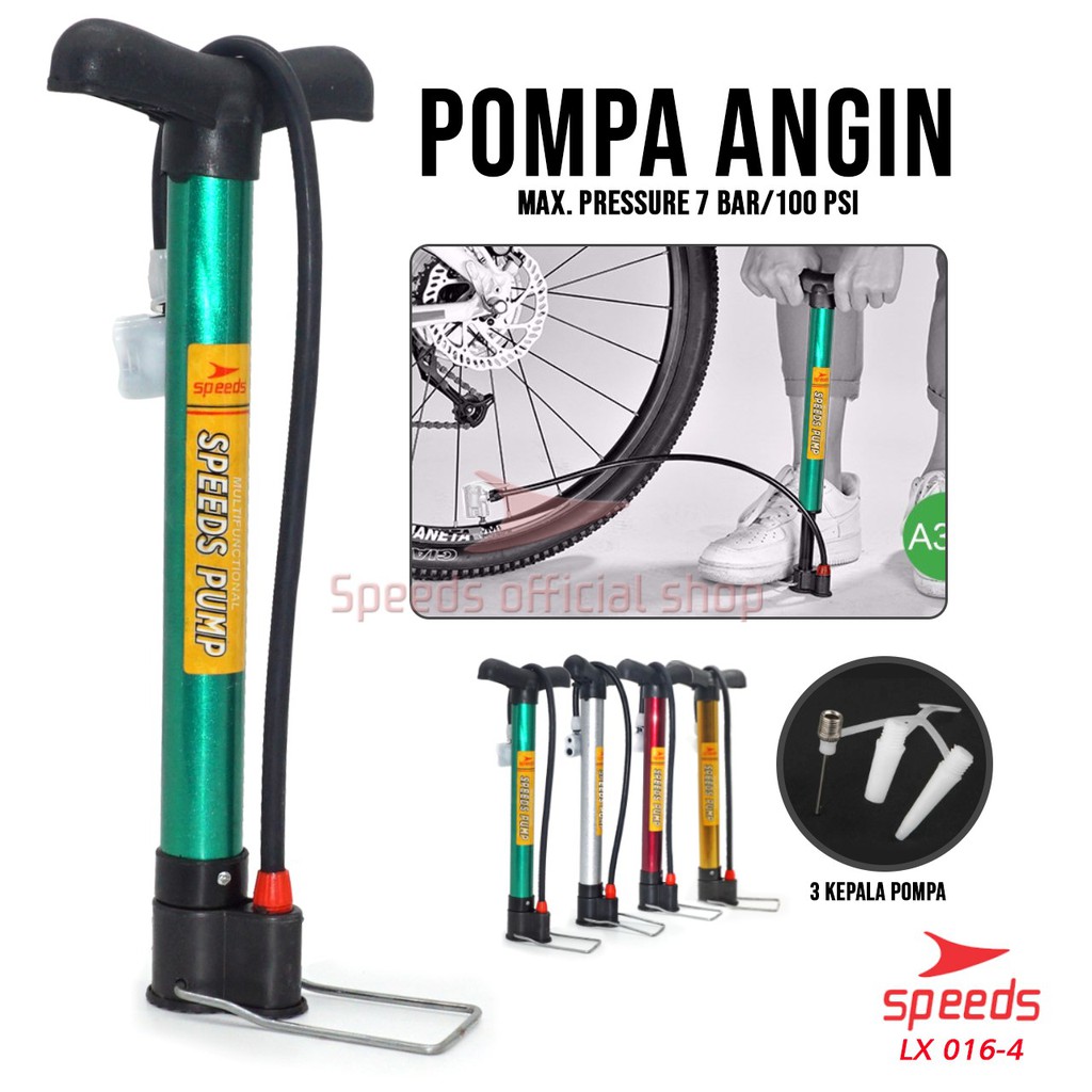 Jual SPEEDS Pompa Angin Mini Ban Sepeda Motor / Ban sepeda / Bola Pump ...