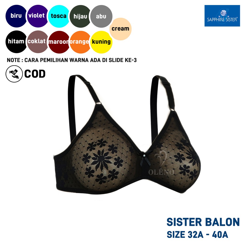 Jual Sapphire Sister Bra Balon Transparan Tanpa Kawat Busa BH Tidur ...