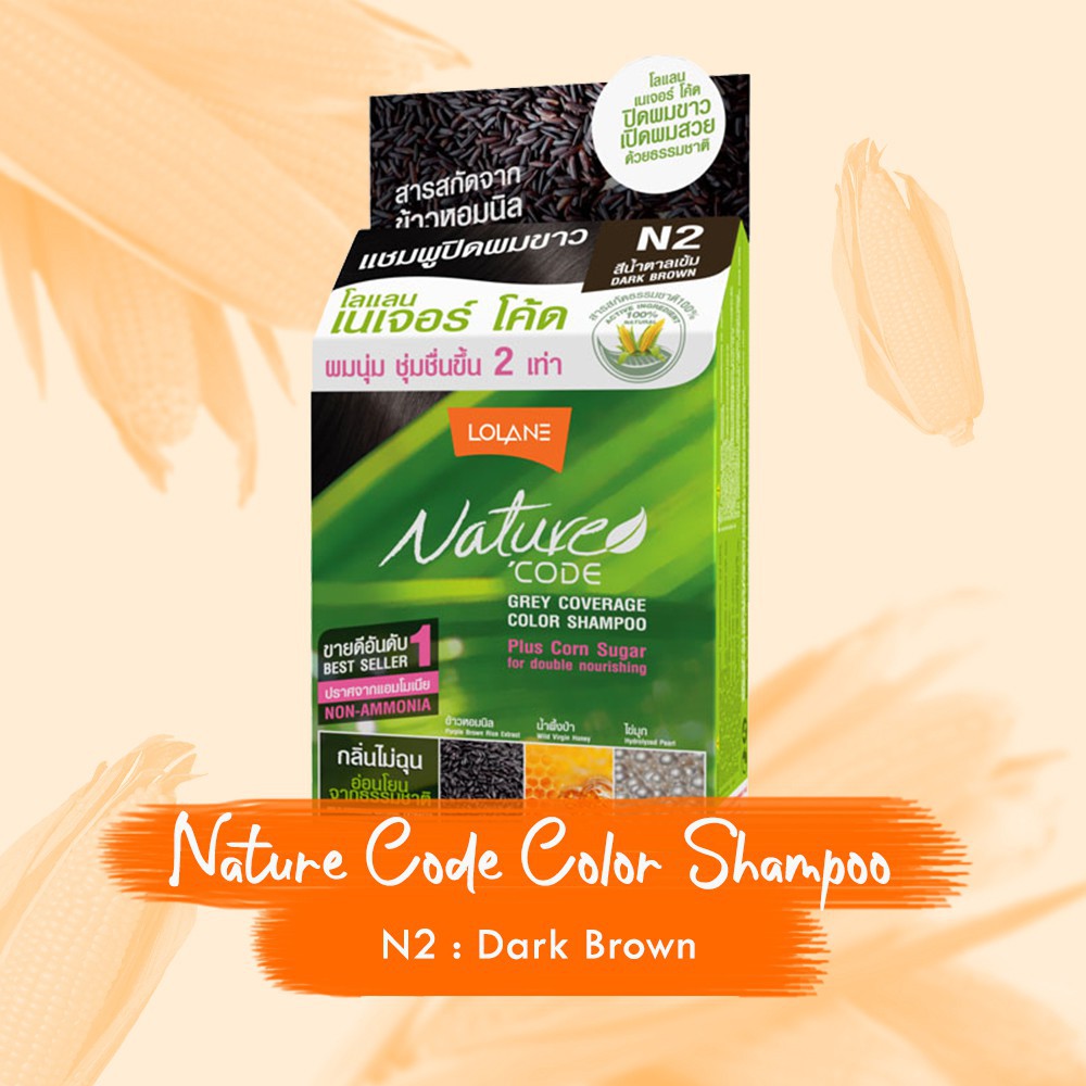 Jual Lolane Nature Code Color Shampoo Dark Brown 10ml | Shopee Indonesia