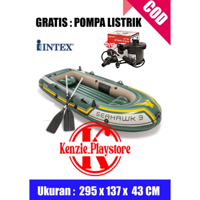 Jual Dayung-Karet-Perahu- Intex 68380 Perahu Karet Seahawk 3 / Perahu ...