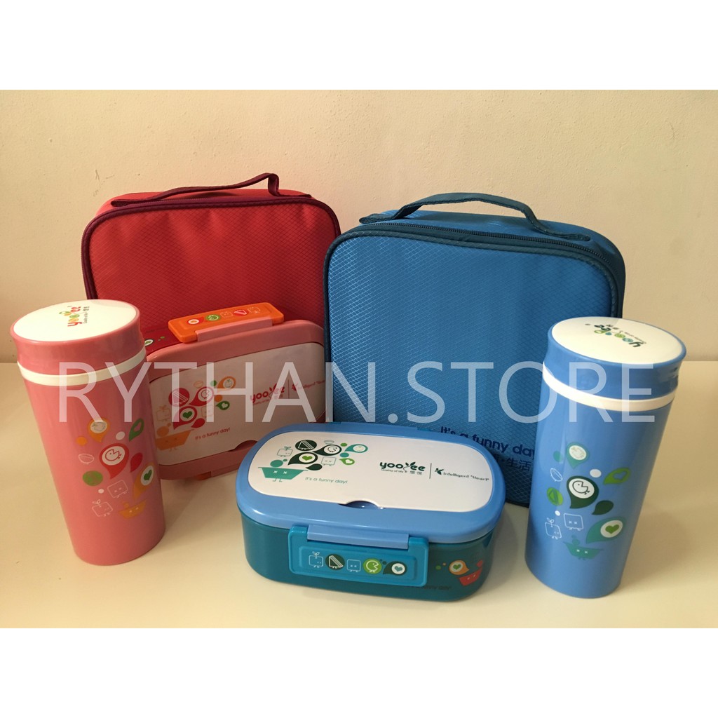 Jual LUNCH BOX YOOYEE 592 (LUNCH BOX + BOTTLE + BAG) | Shopee Indonesia