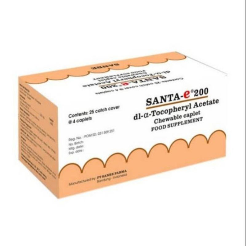 Jual SANTA-E 200 IU 4 KAPLET {Per Strip} B | Shopee Indonesia