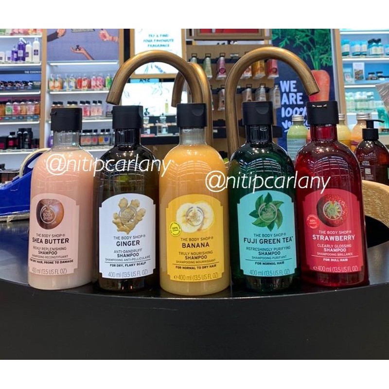 Jual THE BODY SHOP SHAMPO GINGER / SHEA / MORINGA / BANANA / STRAWBERRY ...