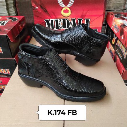 Jual Sepatu kulit pria PDH semi boots polri TNI security guard PNS ...