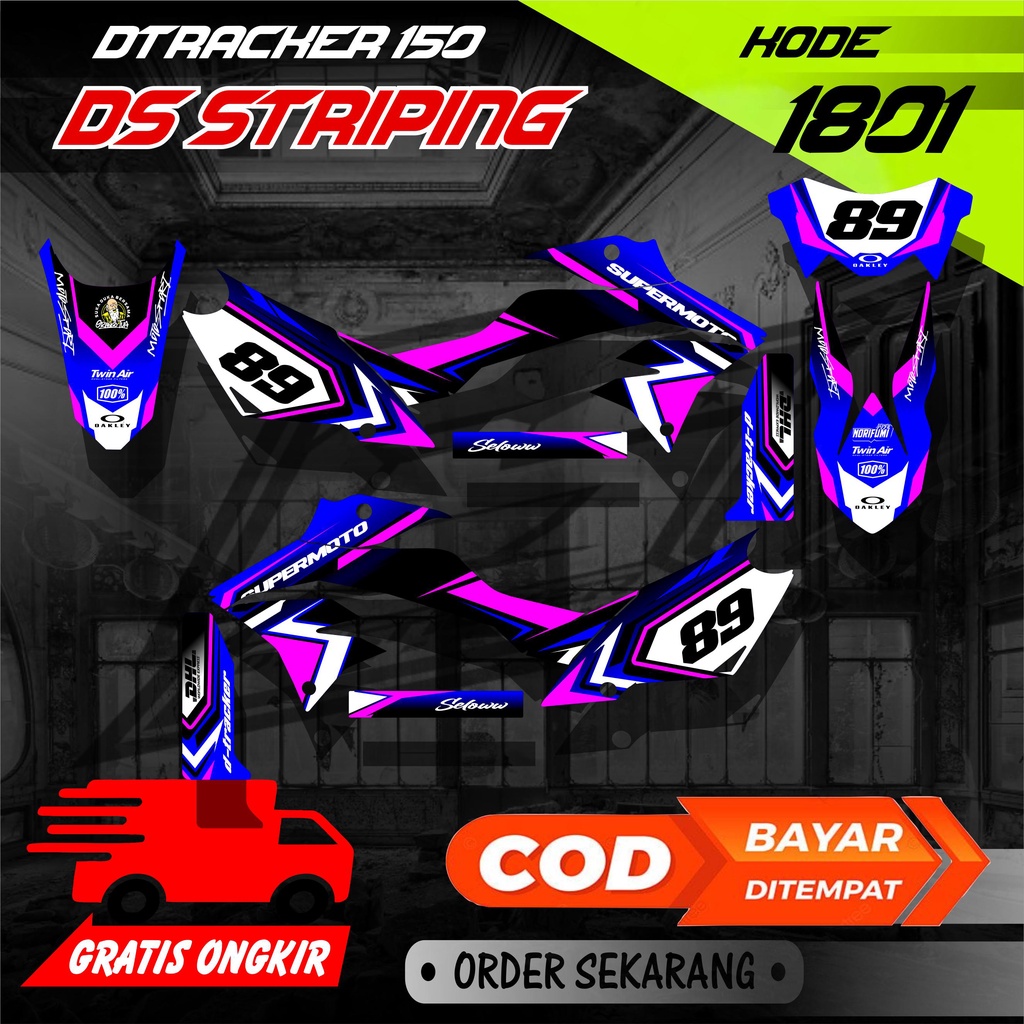 Jual 1801 Sticker Striping Motor DTRACKER 150 List Variasi Warna Warni ...