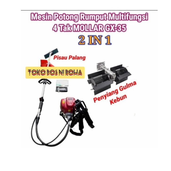 Jual Mesin Potong Rumput 2IN1 Mollar 4Tak Engine Honda Gx-35 | Shopee ...