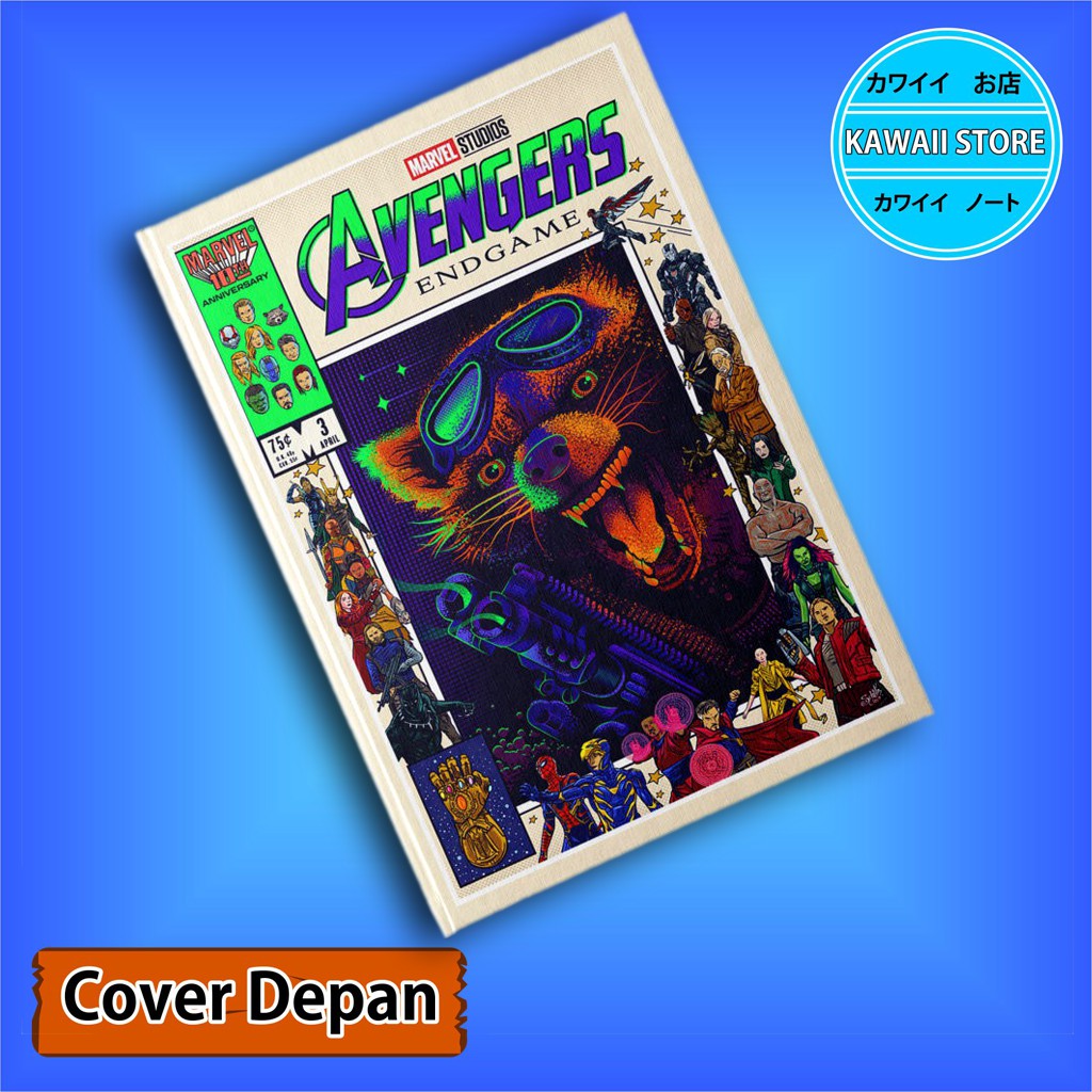 Jual Notebook / Pocket book Hard Cover Film Marvel Avengers ROCKET ...