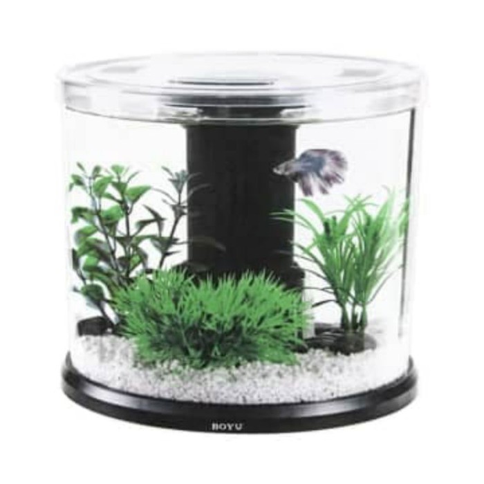 Jual aquarium mini / aquarium meja nano Boyu / perawatan ikan | Shopee ...